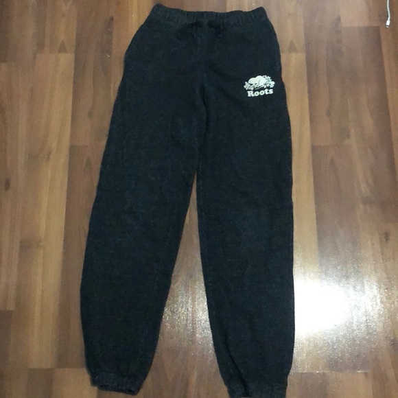 Roots | Pants & Jumpsuits | Black Roots Sweat Pants Size 4 Kids | Poshmark